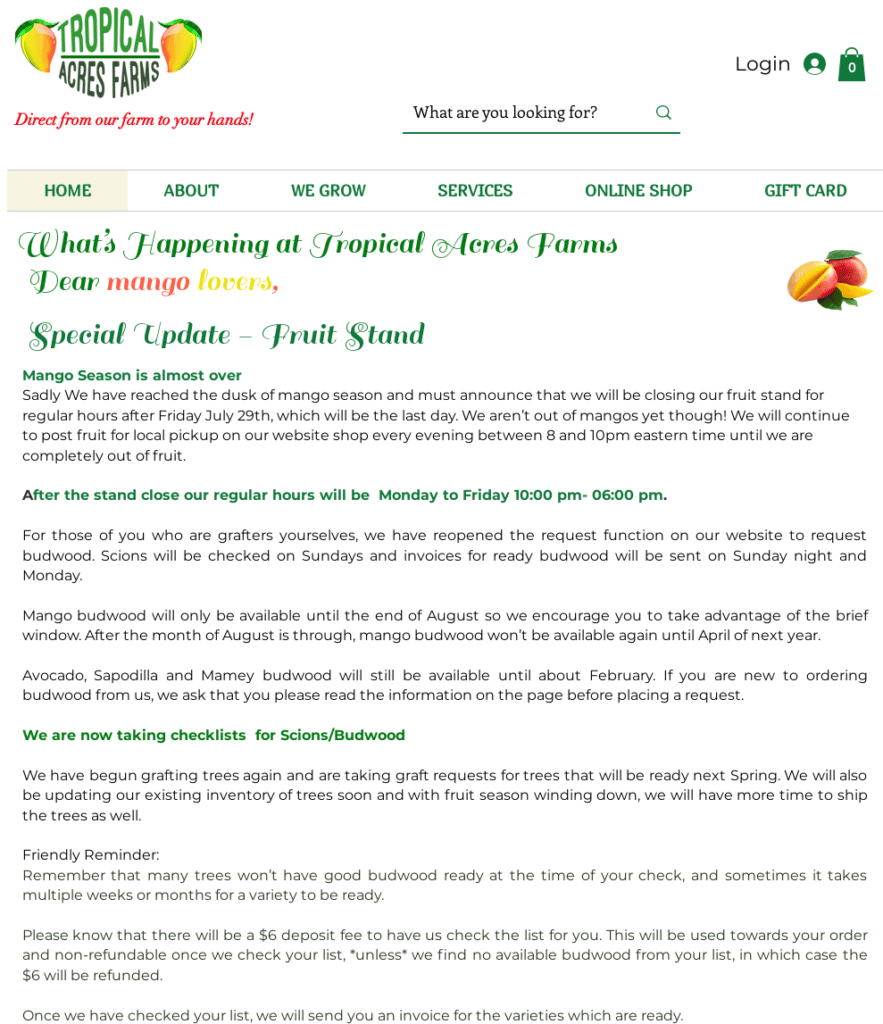 Tropical Acres Farms - Gourmet 305